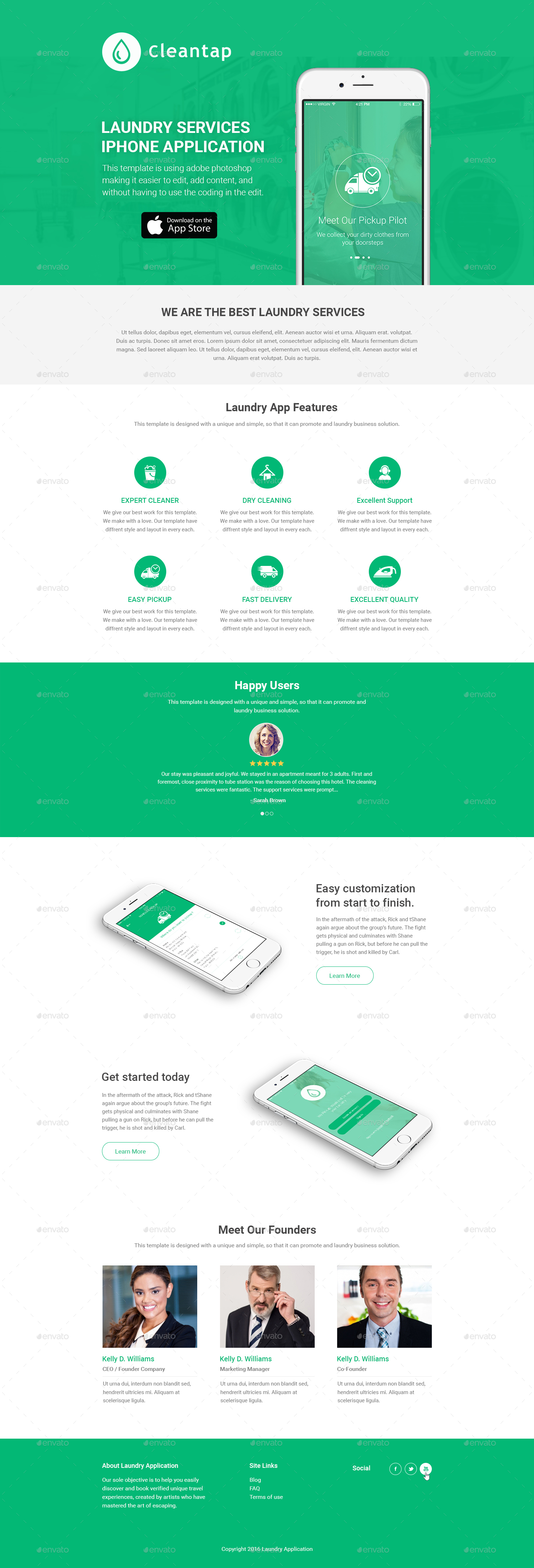 Laundry App UI Kit, Web Elements | GraphicRiver